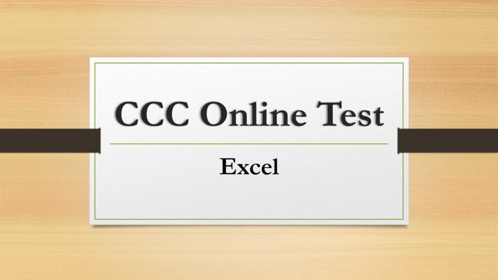 CCC Online Test Series | CCC Excel important Functions Explained in ...